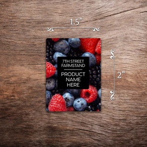 Customizable Mixed Berry Labels Vivid Photo - Etsy