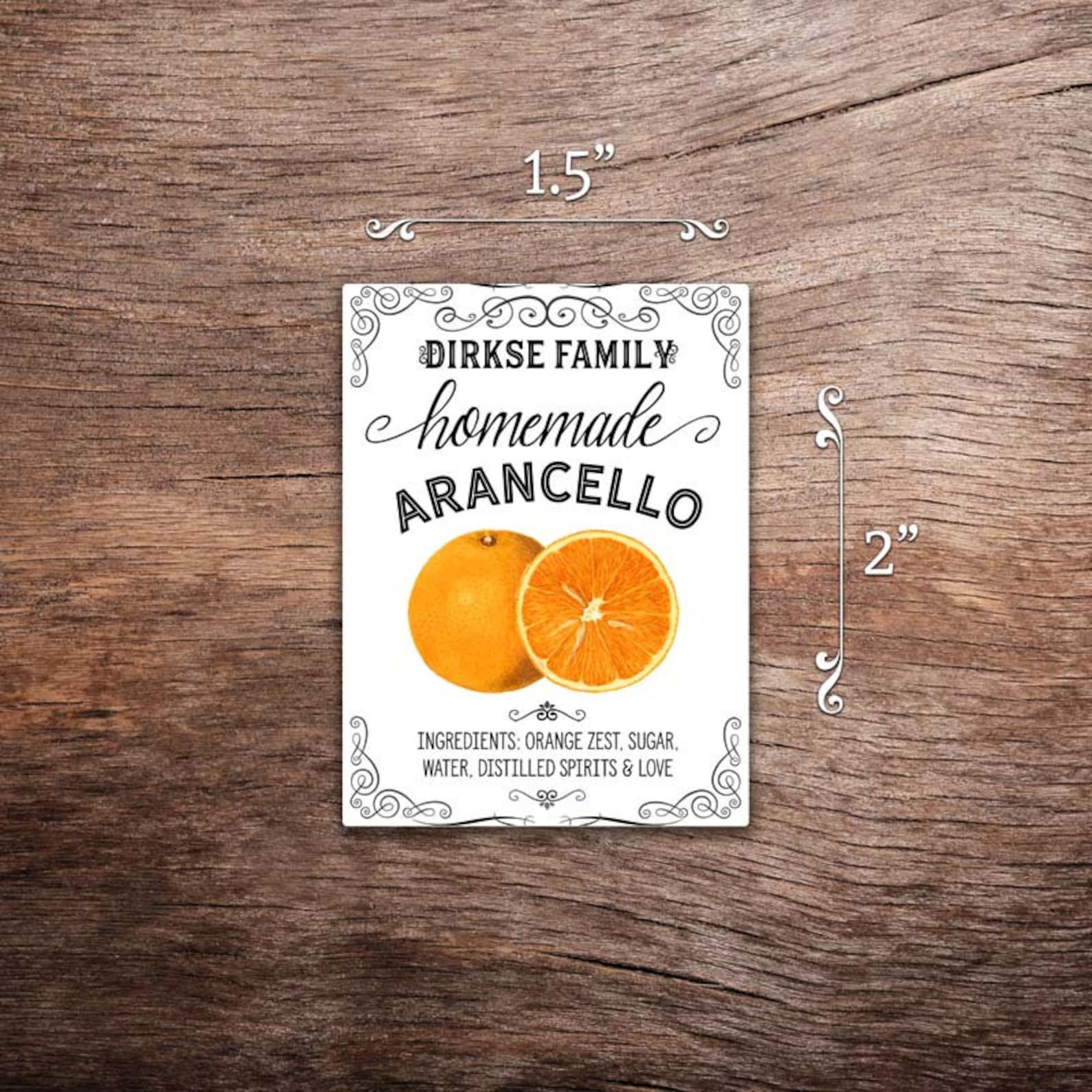 Customized Label Arancello Orange Liqueur Homemade Grand - Etsy