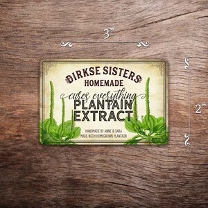 Customized Label - Homemade Plantain Tincture, Plantain Extract Label ...