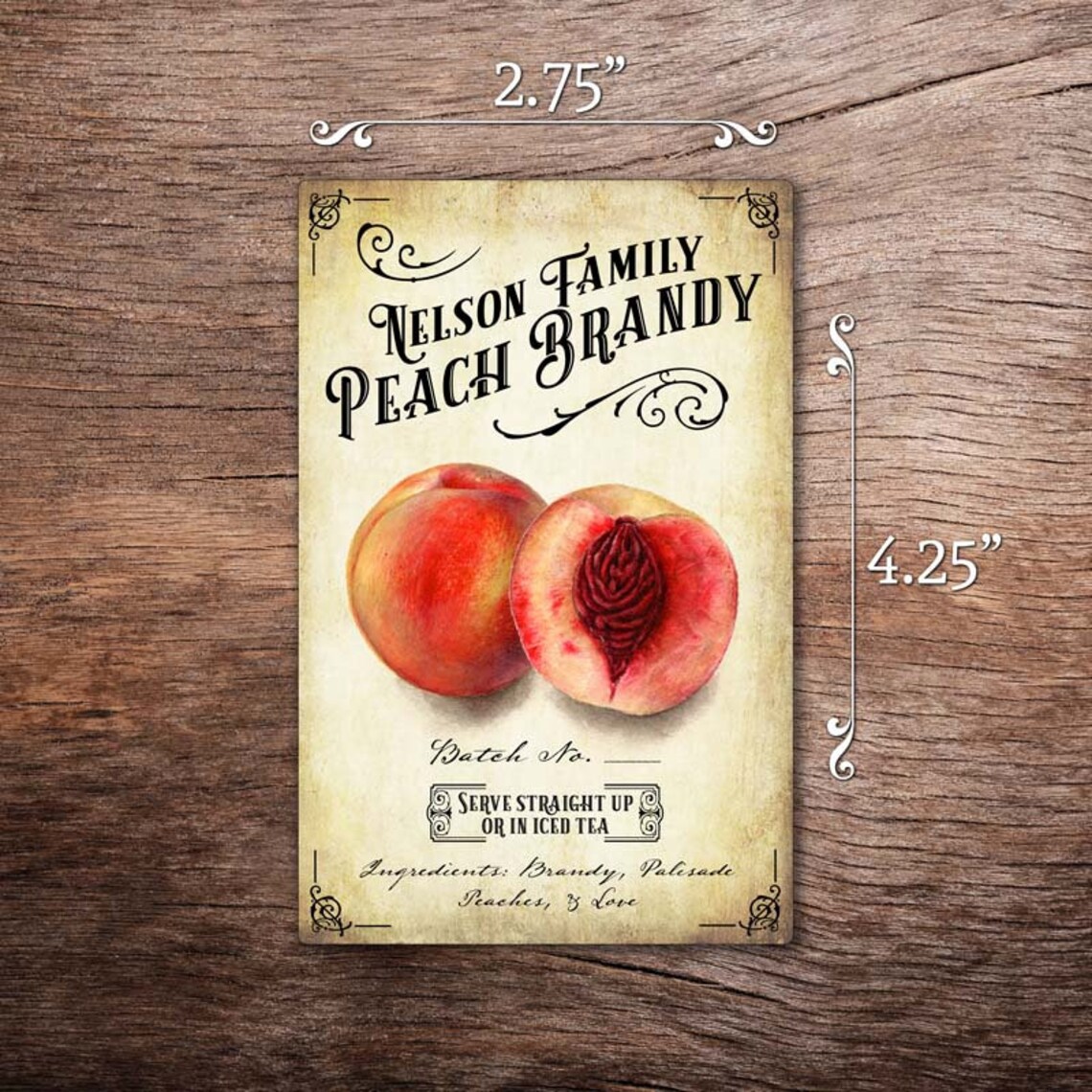 Customized Label Peach Schnapps Peach Liqueur Peach - Etsy