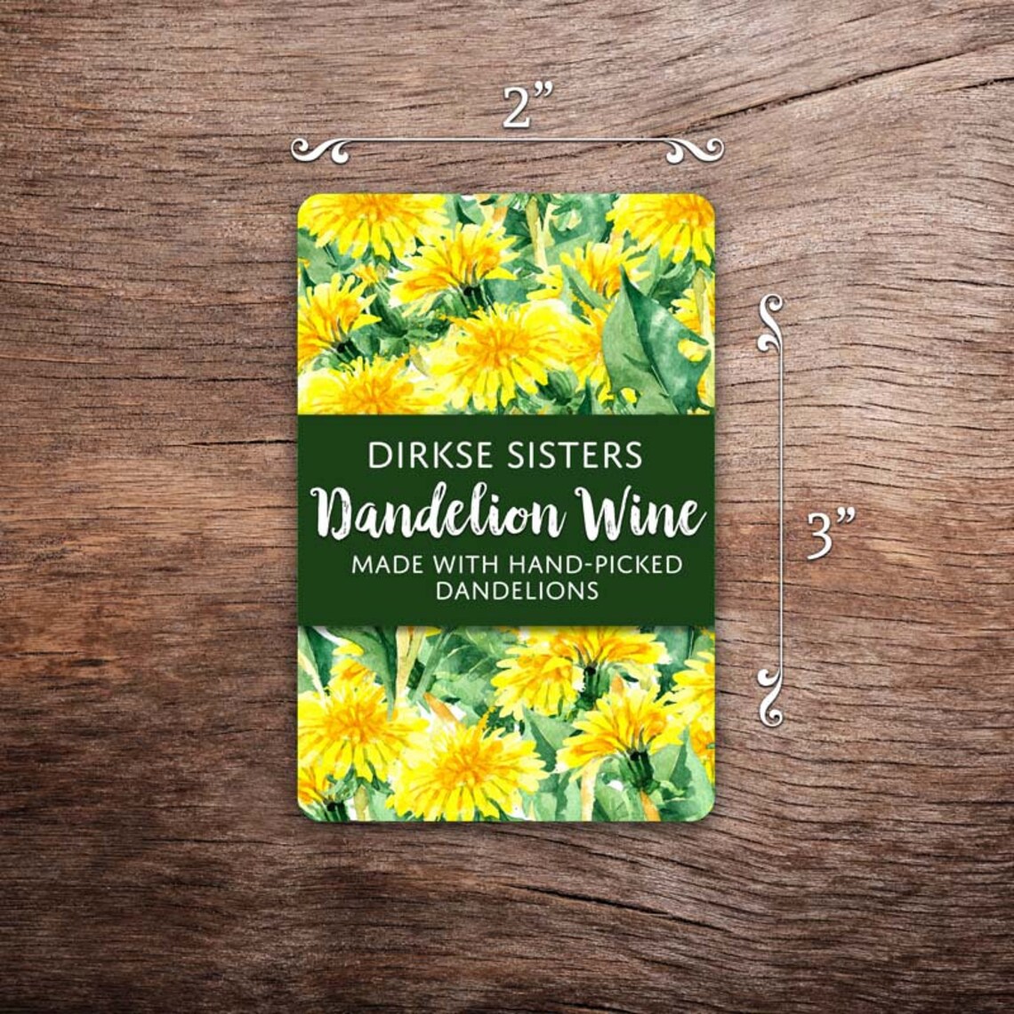 Customized Label Dandelion Jelly Dandelion Oil Watercolor | Etsy