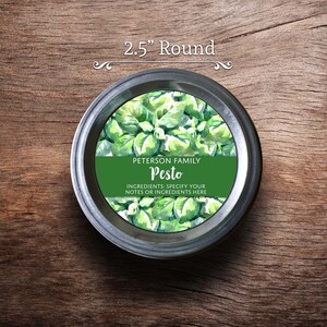 Customized Label - Homemade Pesto, Watercolor Style Label - Watercolor ...