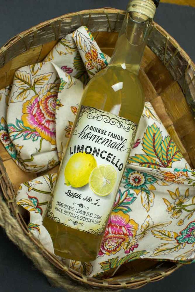 Limoncello Labels Customized Label for Lemon Liqueur - Etsy