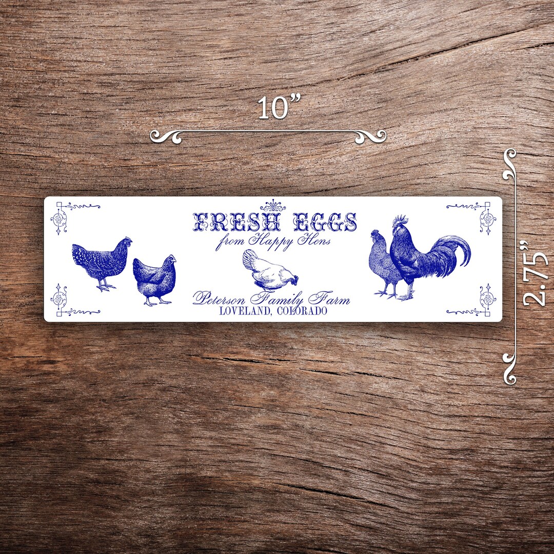 Custom Egg Carton Labels Vintage Chickens in Red Black or - Etsy