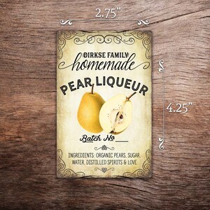 Customized Label - Pear Liqueur, Cordial, Pear Spirits, Pear Brandy ...