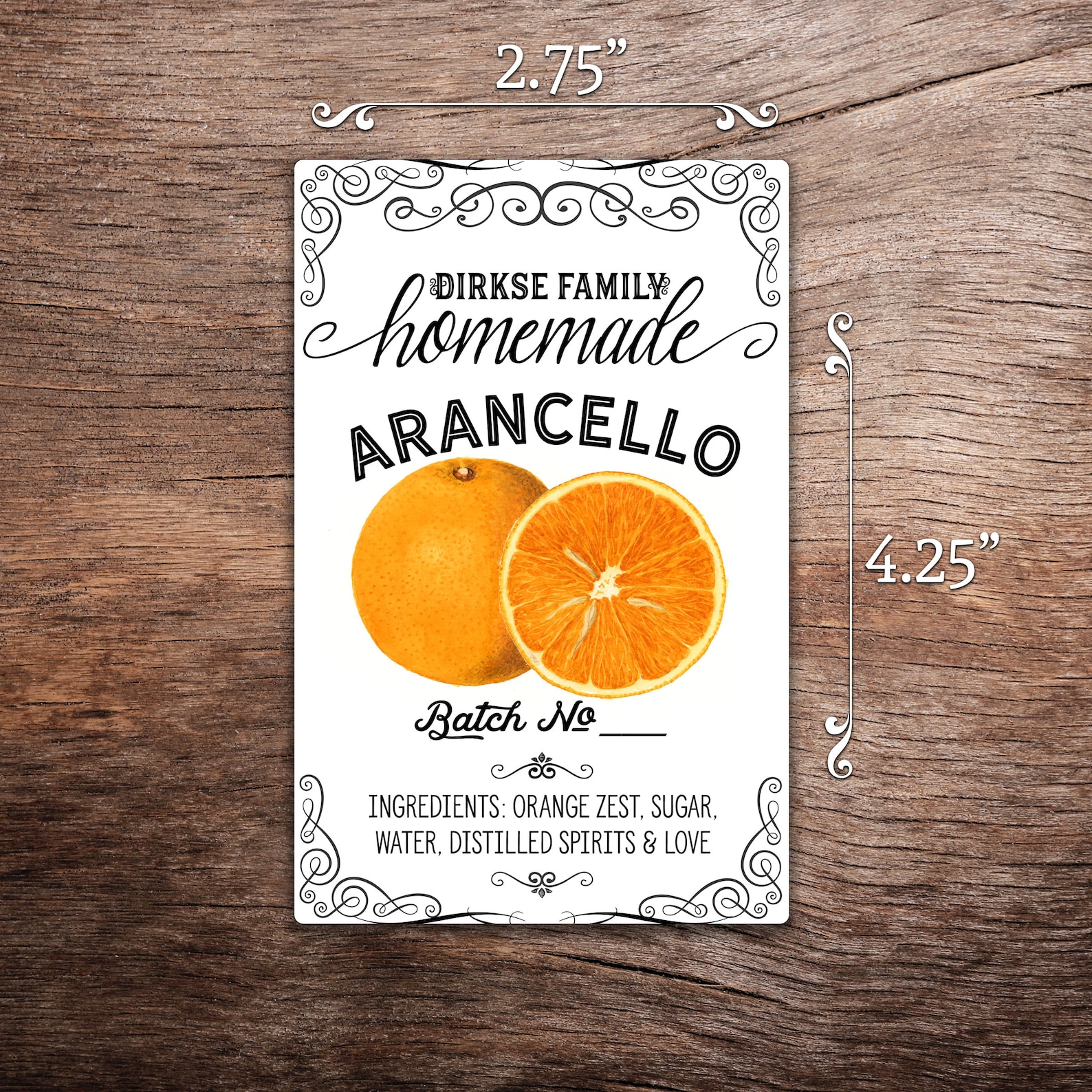 Customized Label Arancello Orange Liqueur Homemade Grand - Etsy