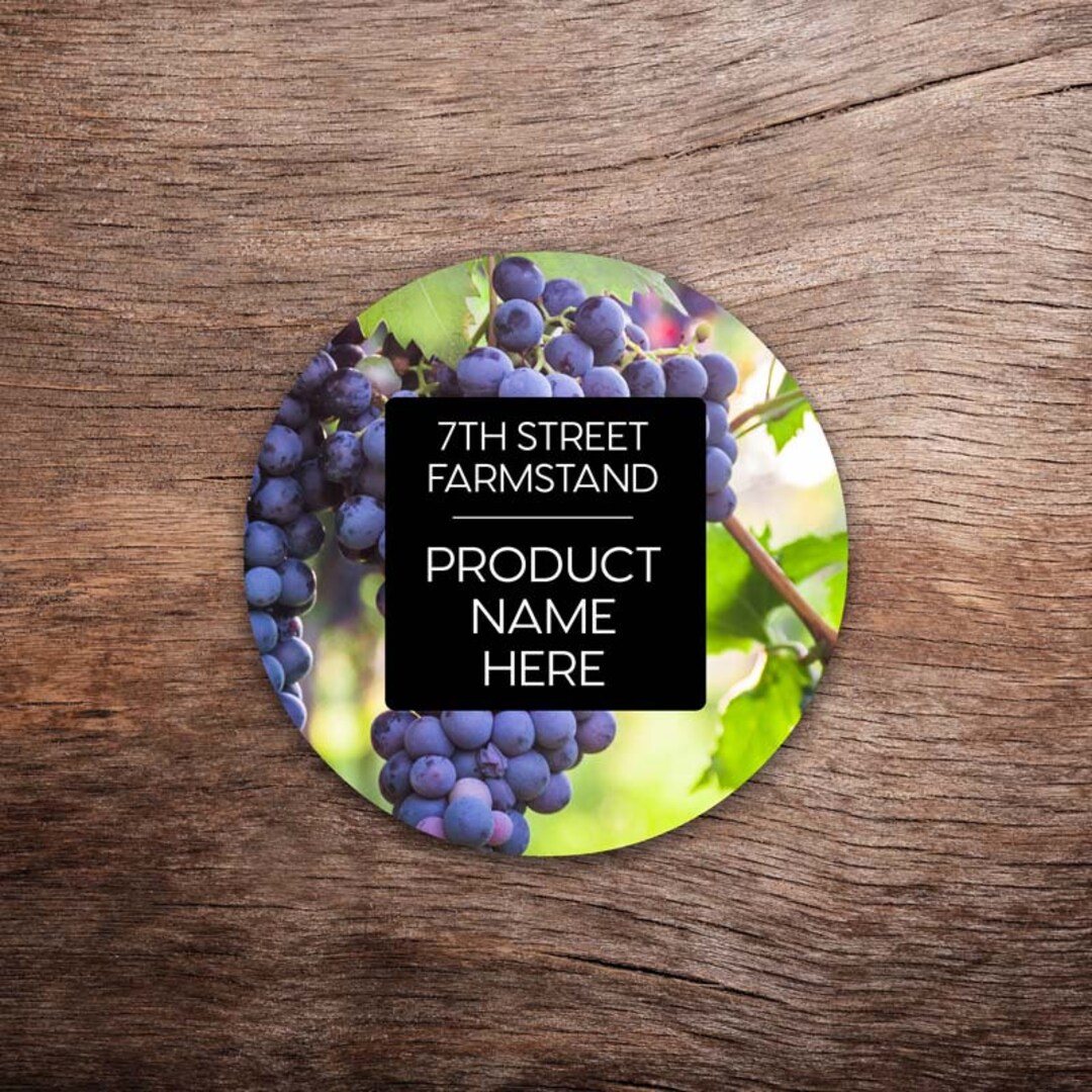 Customizable Grape Labels - Premium Printed Labels for Grape Jam and ...