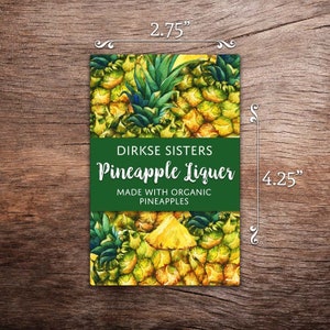 Pineapple Canning Label - Watercolor - Etsy