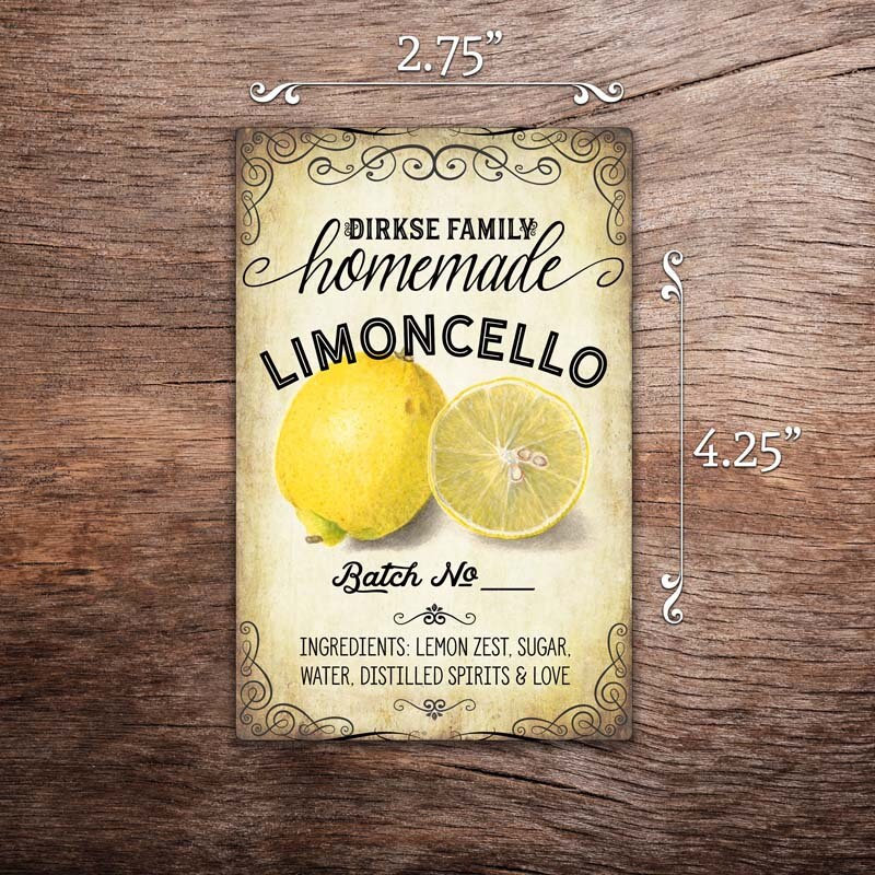 Limoncello Labels Customized Label for Lemon Liqueur - Etsy