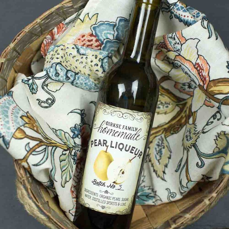Customized Label Pear Liqueur Cordial Pear Spirits Pear - Etsy