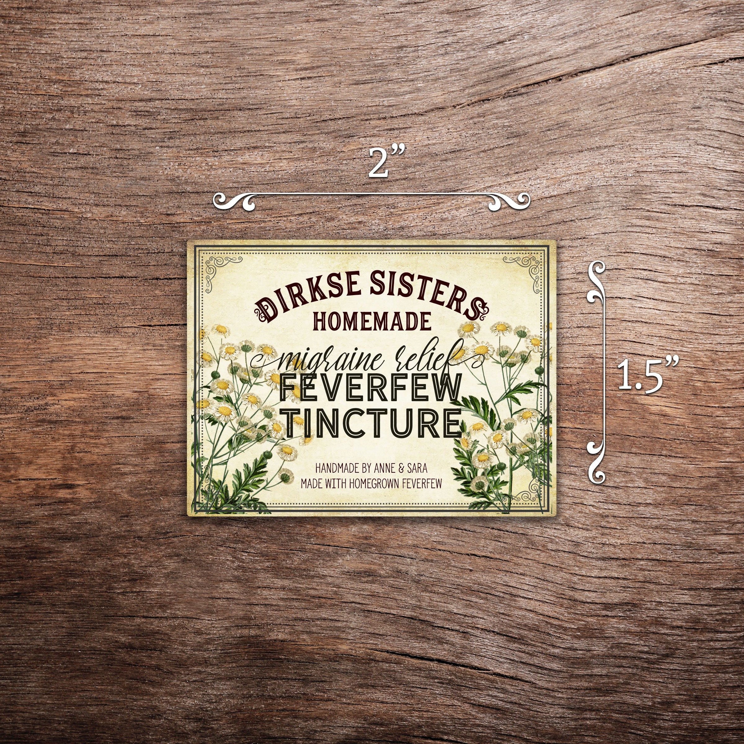 Customized Label Feverfew Extract Feverfew Tincture Label - Etsy