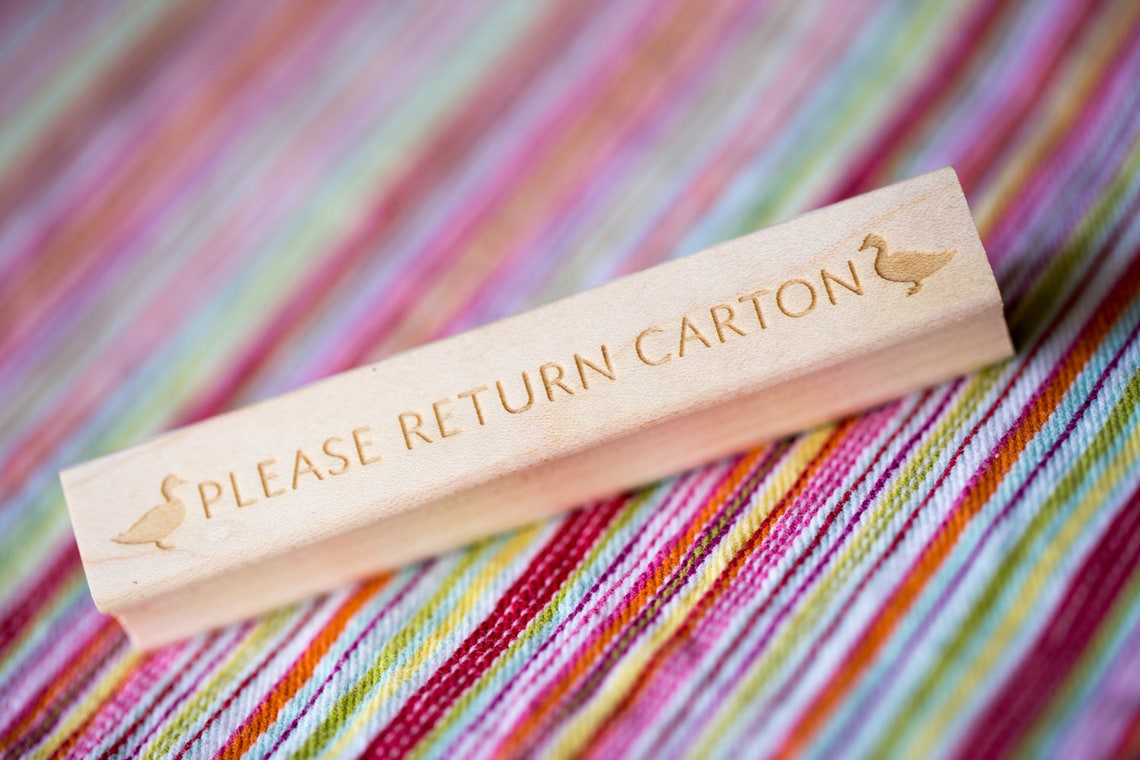 Please Return Carton Stamp Duck Fits Any Carton Duck Egg - Etsy