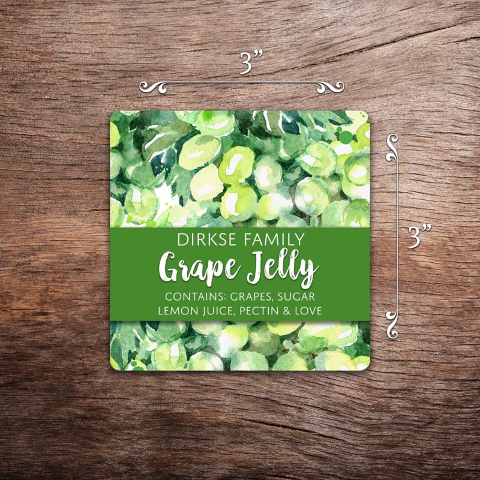 Customized Label - Grape Jelly, Grape Juice Watercolor Style Canning ...