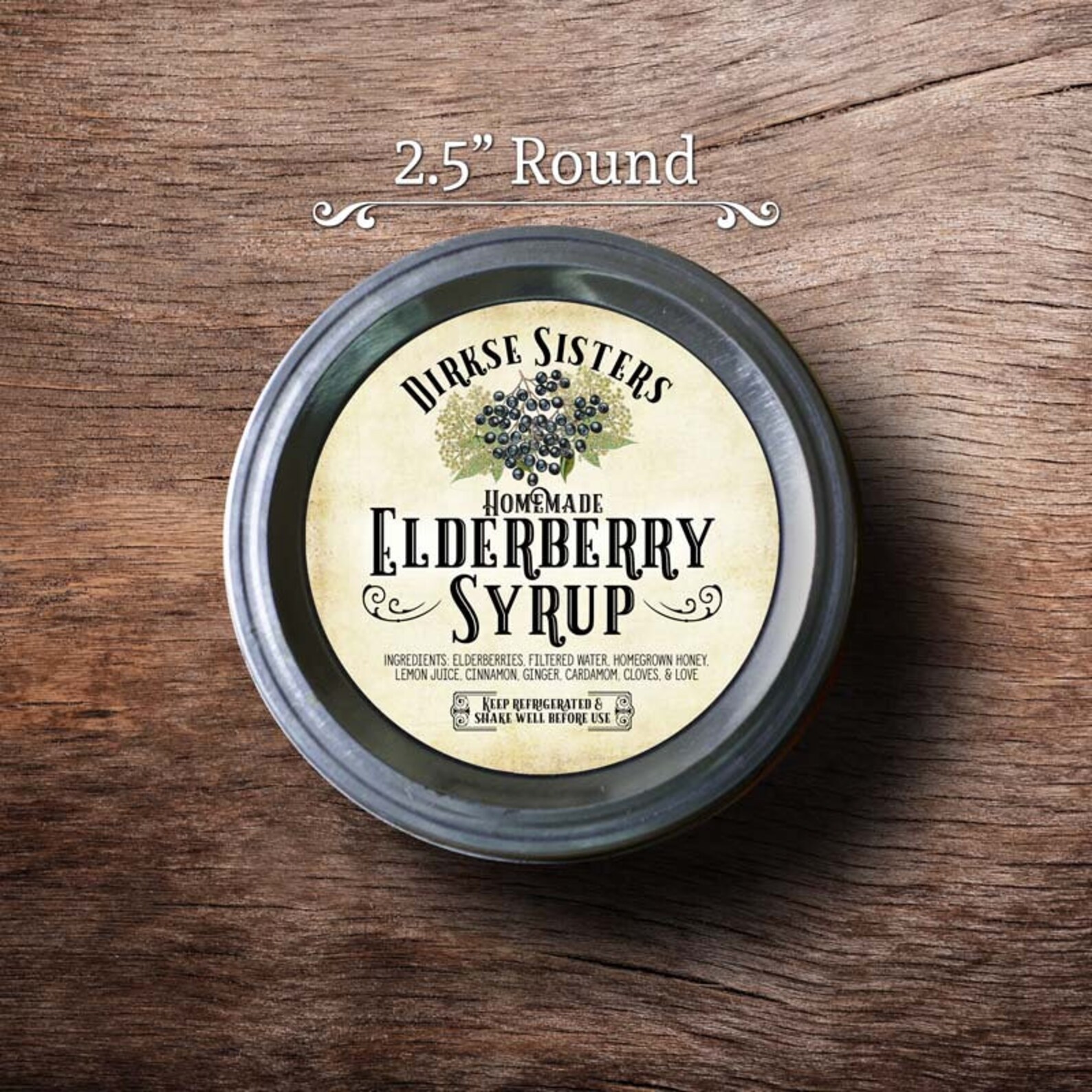 Custom Elderberry and Elderflower Label Syrup Wine or - Etsy