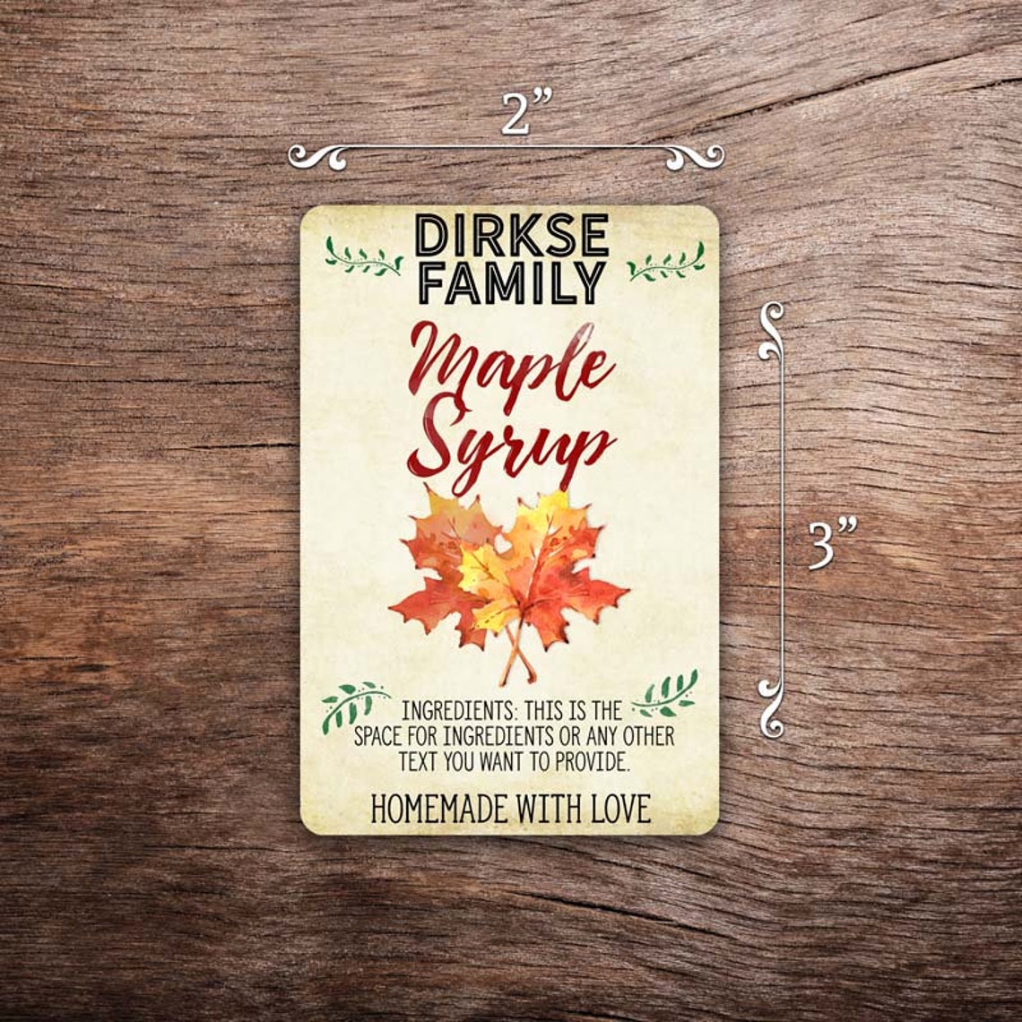 Customized Label - Maple Syrup - All Text is Customizable - Mason Jar ...