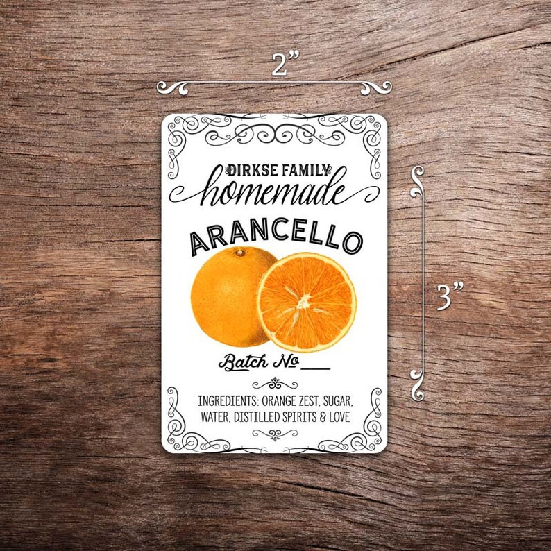 Customized Label Arancello Orange Liqueur Homemade Grand - Etsy