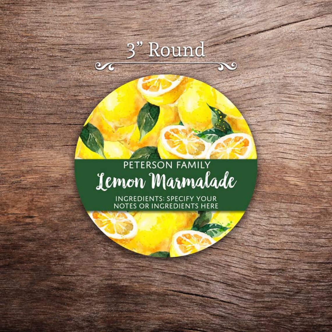 Customized Lemon Curd Label Watercolor Style Canning Jar - Etsy
