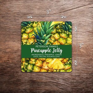 Pineapple Canning Label Watercolor | Etsy