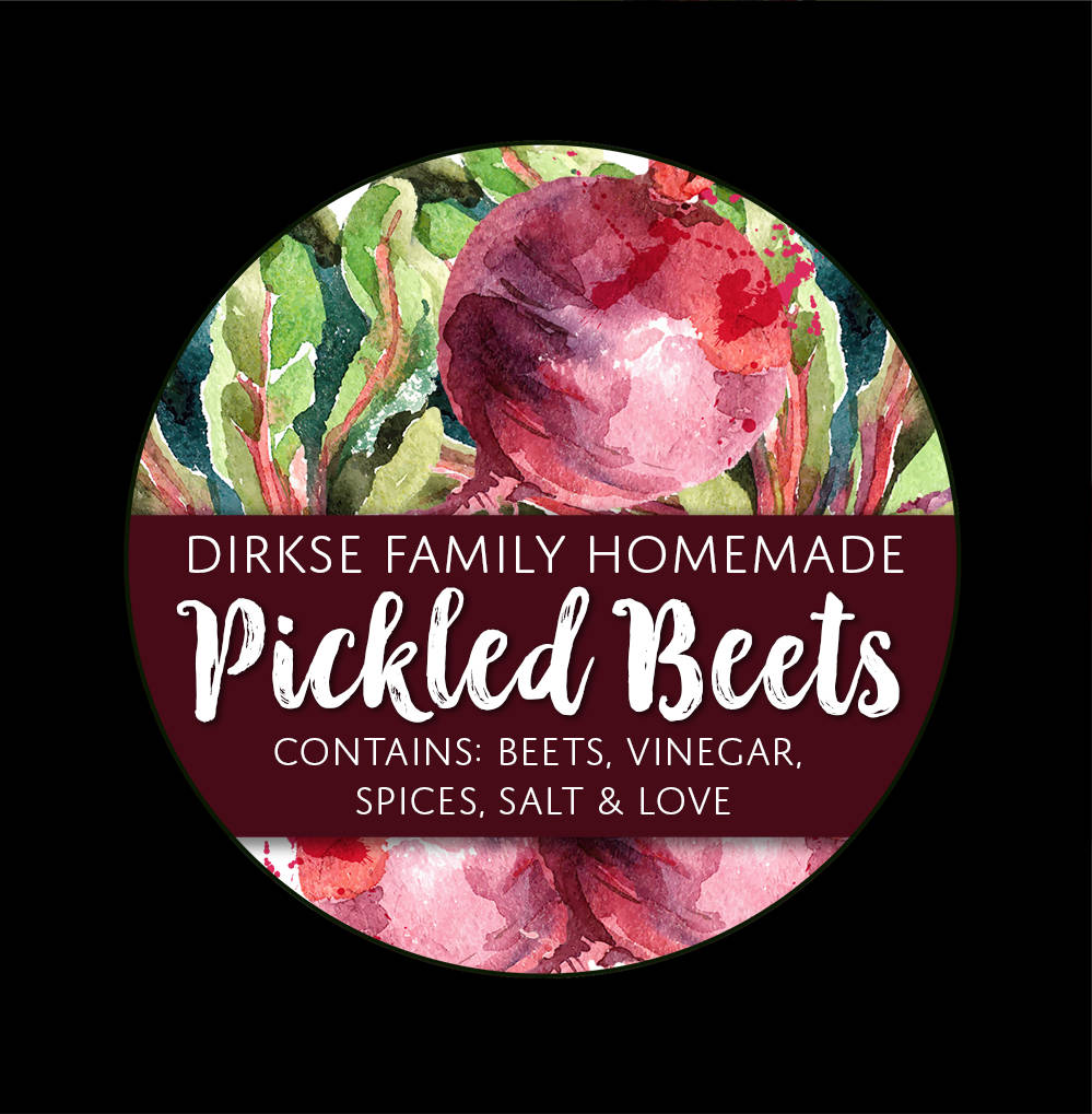 Customized Label Pickled Beets Watercolor Style Canning Jar | Etsy