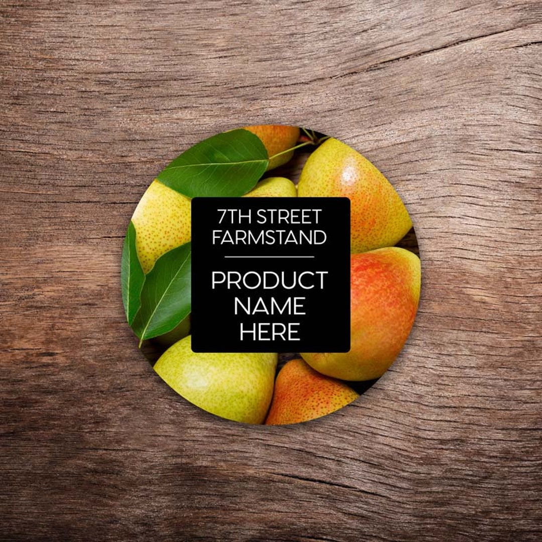 Customizable Pear Labels Vivid Photo - Etsy