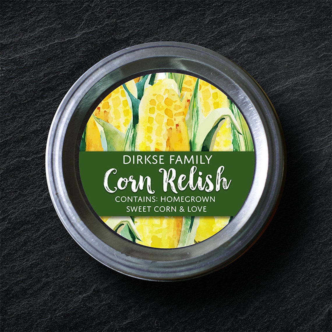 Customized Corn Canning Label Custom Sweet Corn Labels | Etsy