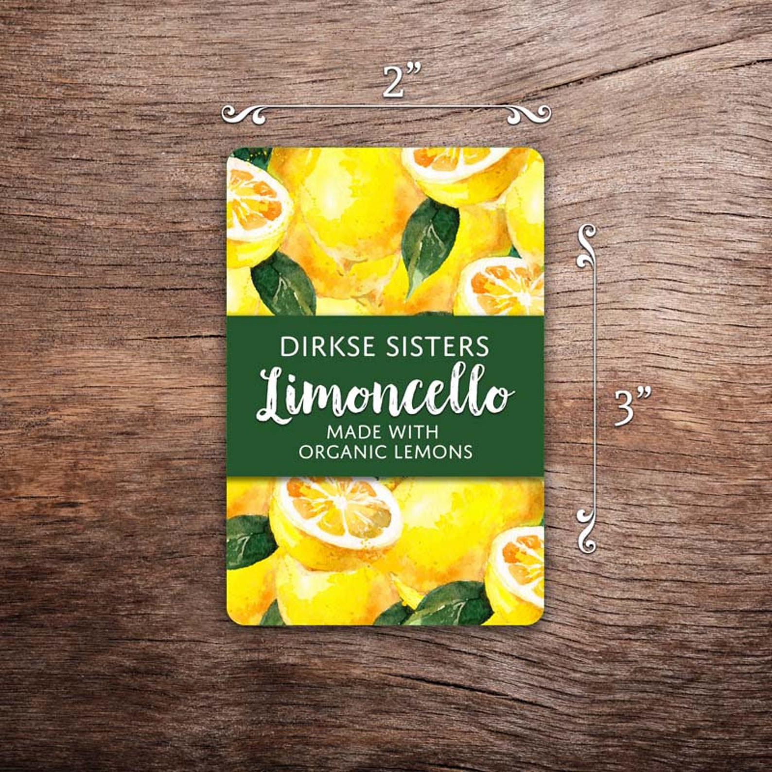 Customized Lemon Curd Label Watercolor Style Canning Jar Label Wide ...