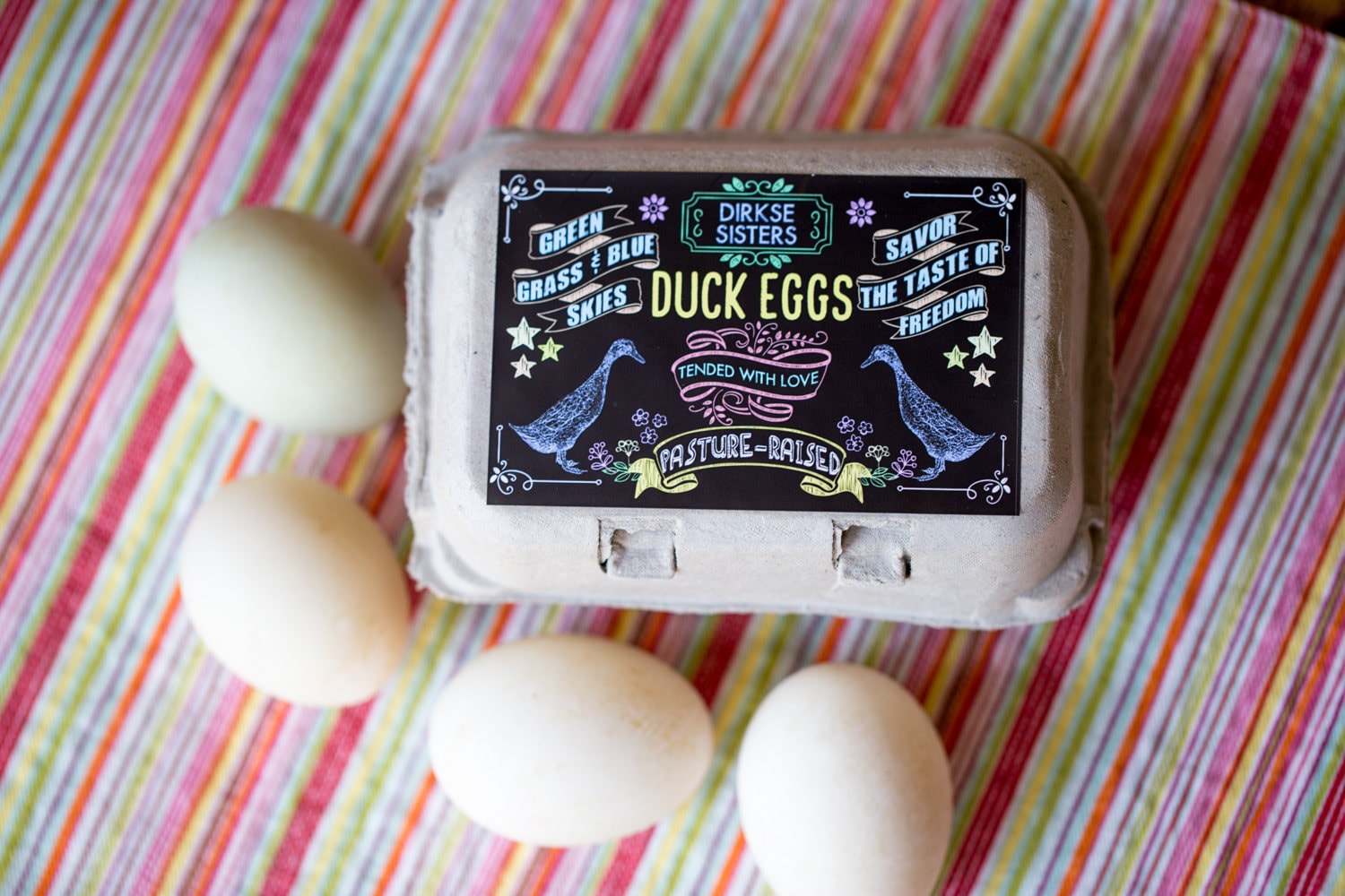 Custom Duck Egg Carton Labels Chalkboard Style Pasture - Etsy