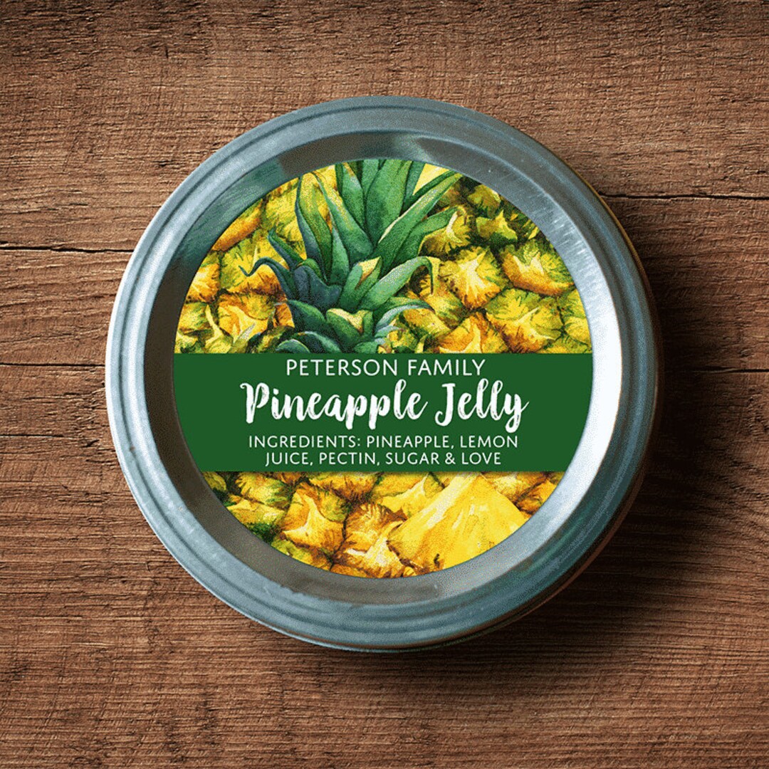 Pineapple Canning Label - Watercolor - Etsy