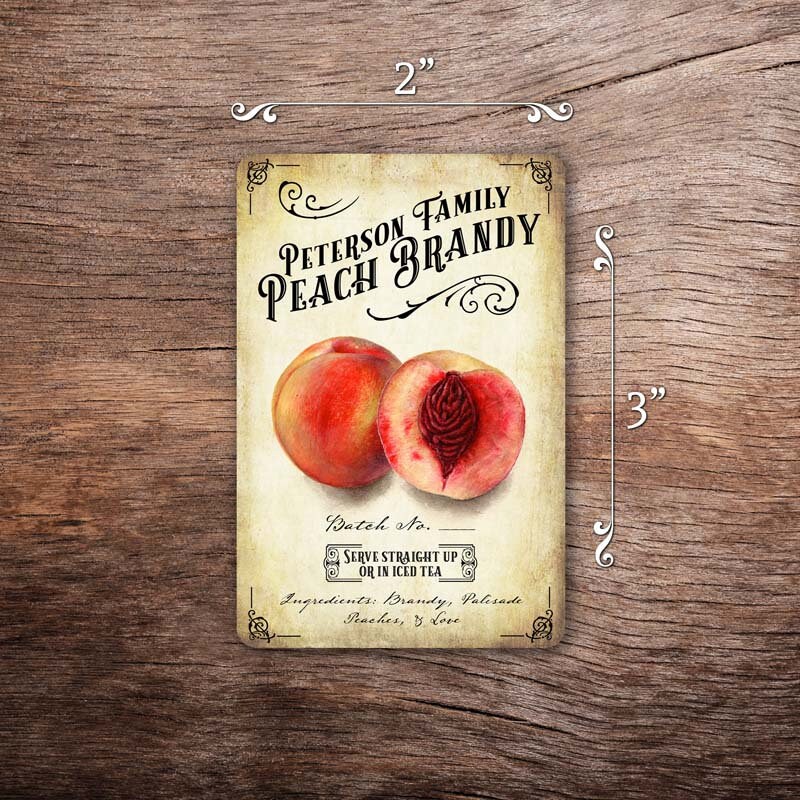 Customized Label Peach Schnapps Peach Liqueur Peach - Etsy