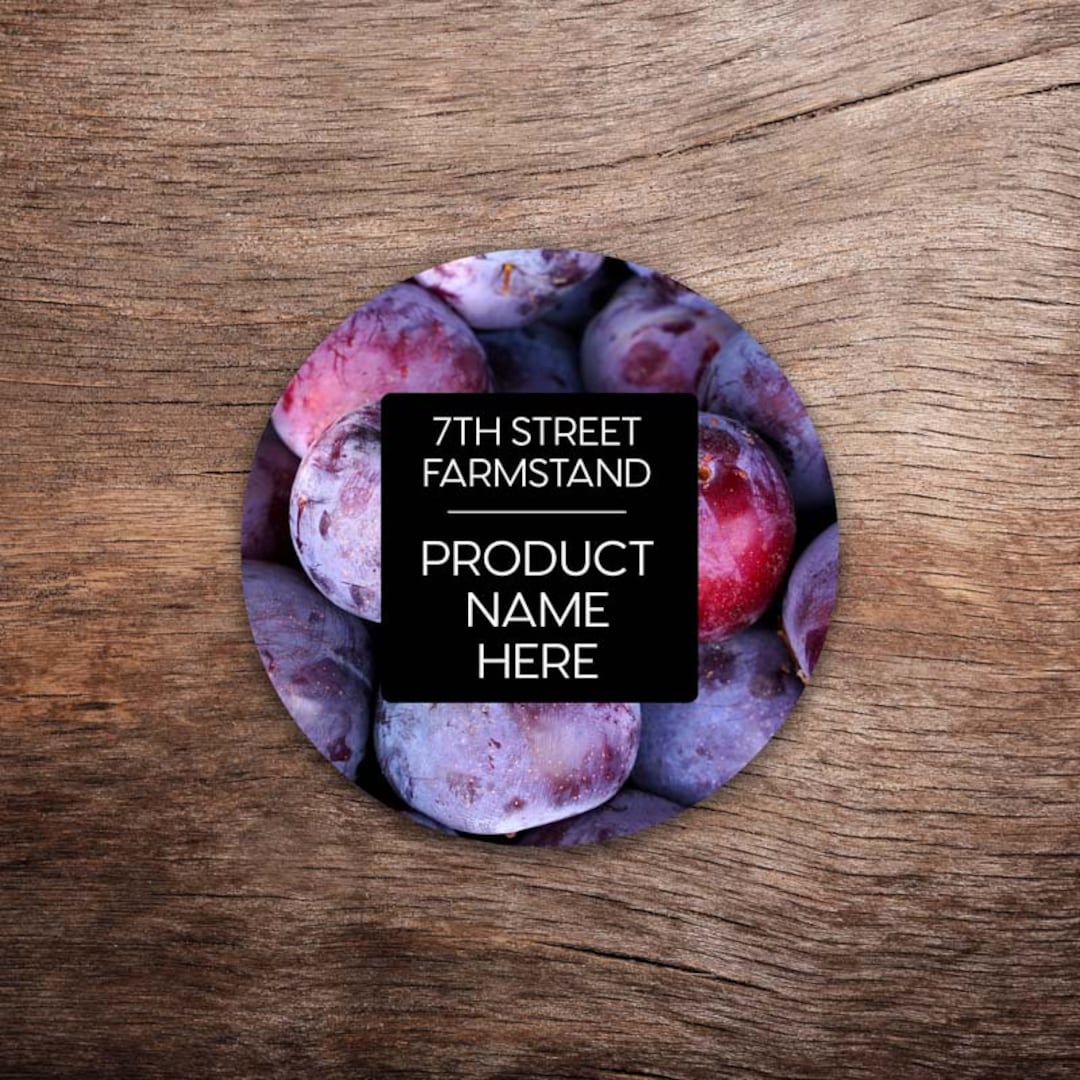Customizable Plum Labels - Premium Printed Labels for Plum Butter, Plum ...