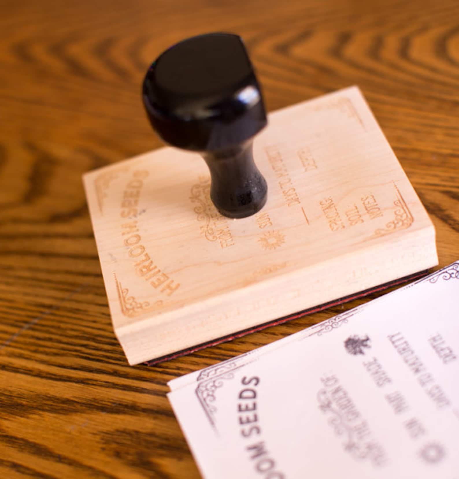 Heirloom Seed Packet Stamp Make Your Own Seed Packets - Etsy