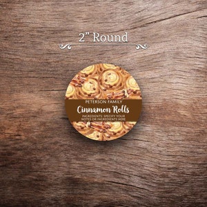 Customized Label - Cinnamon Rolls, Watercolor Style Label - Watercolor ...