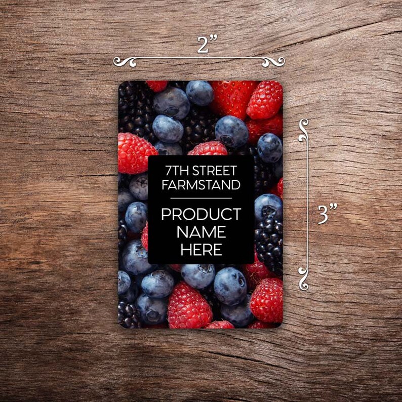 Customizable Mixed Berry Labels Vivid Photo - Etsy