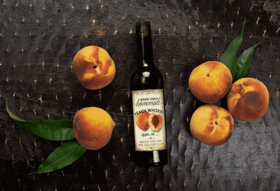 Customized Label Peach Schnapps Peach Liqueur Peach - Etsy