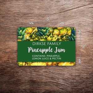 Pineapple Canning Label - Watercolor - Etsy