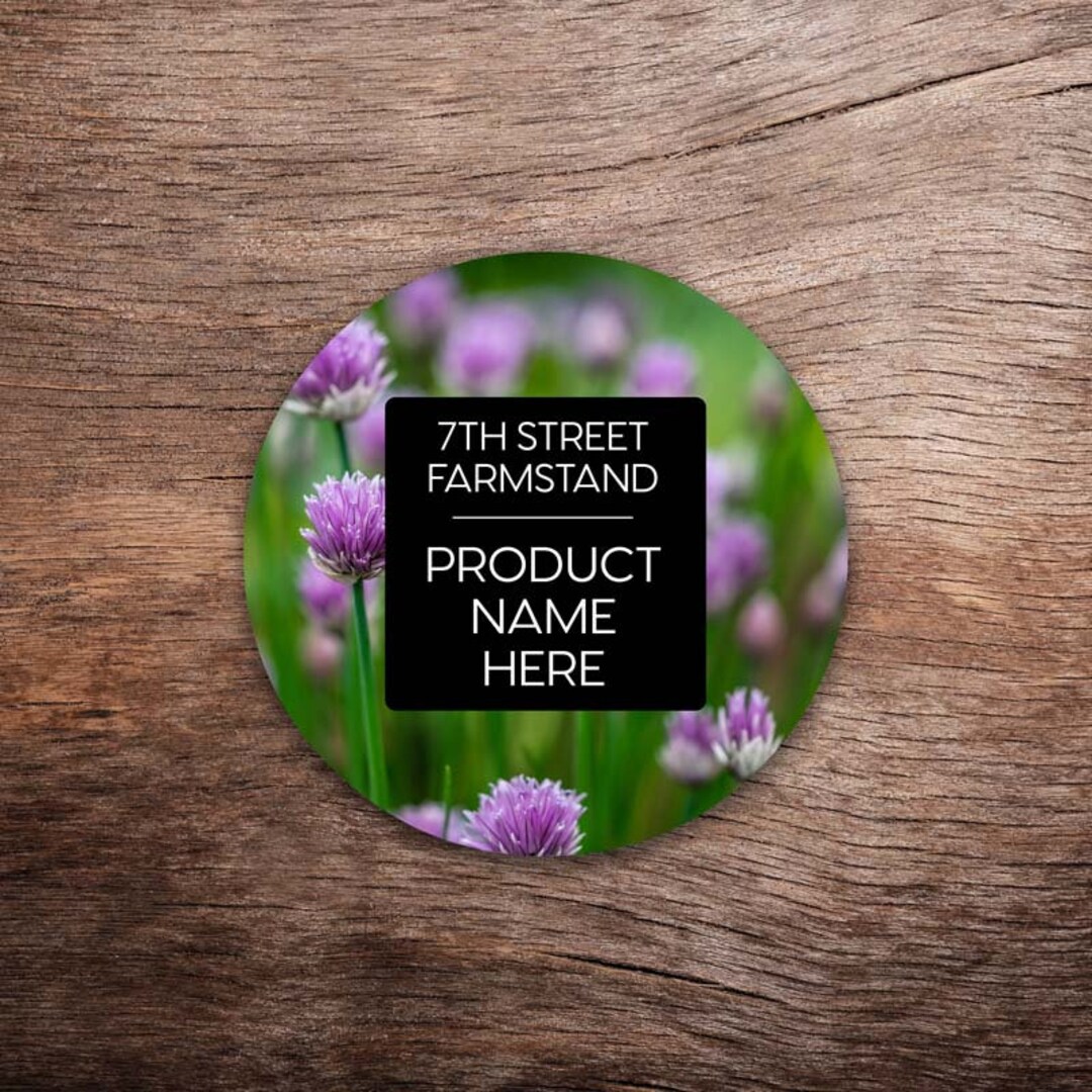 Customizable Chives Labels - Premium Printed Labels for Chive Blossom ...
