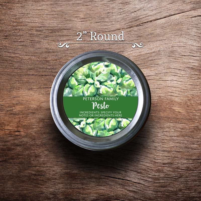 Customized Label Homemade Pesto Watercolor Style Label - Etsy