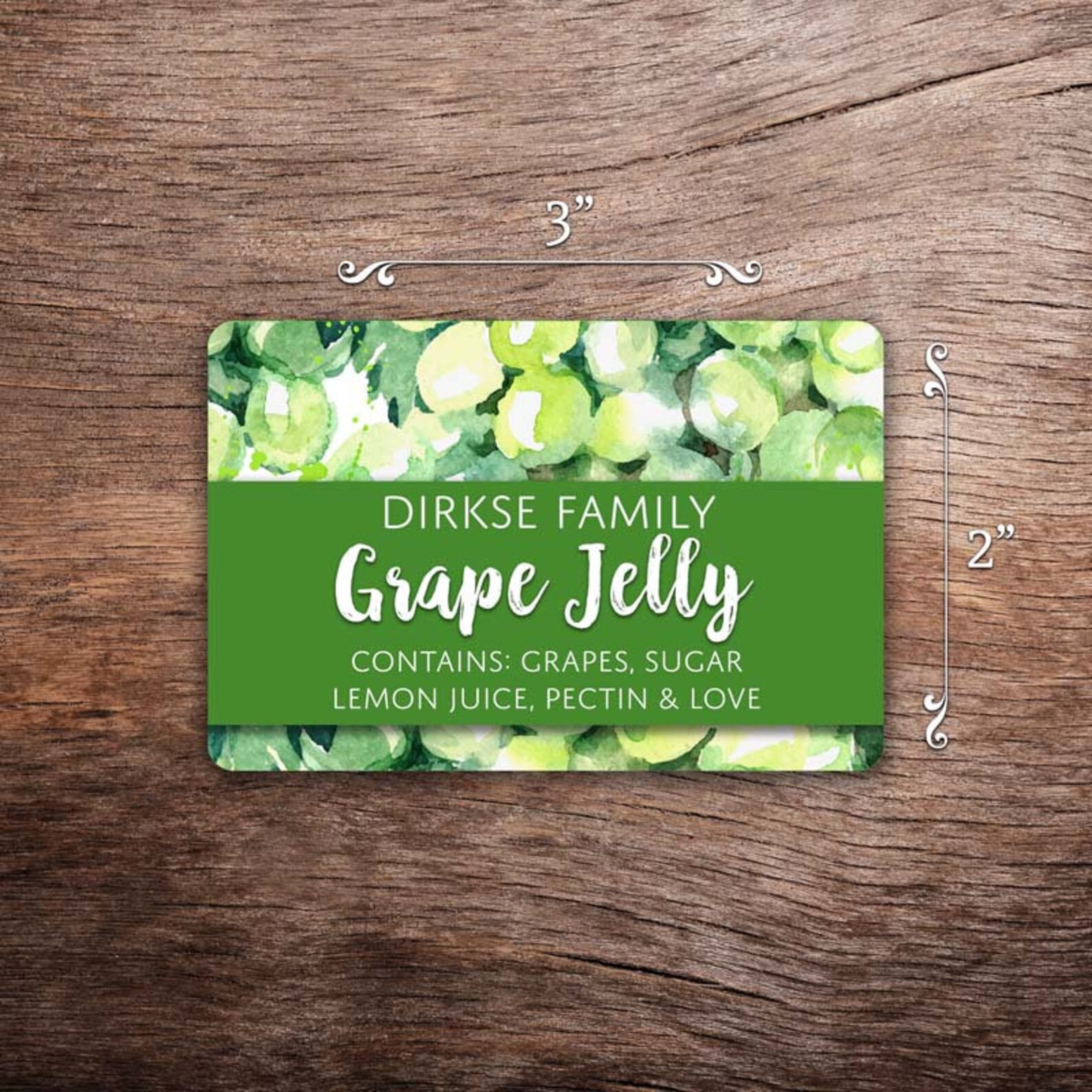 Customized Label Grape Jelly Grape Juice Watercolor Style | Etsy