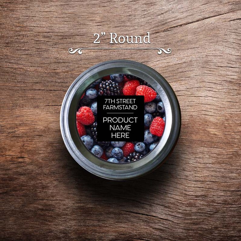 Customizable Mixed Berry Labels Vivid Photo - Etsy