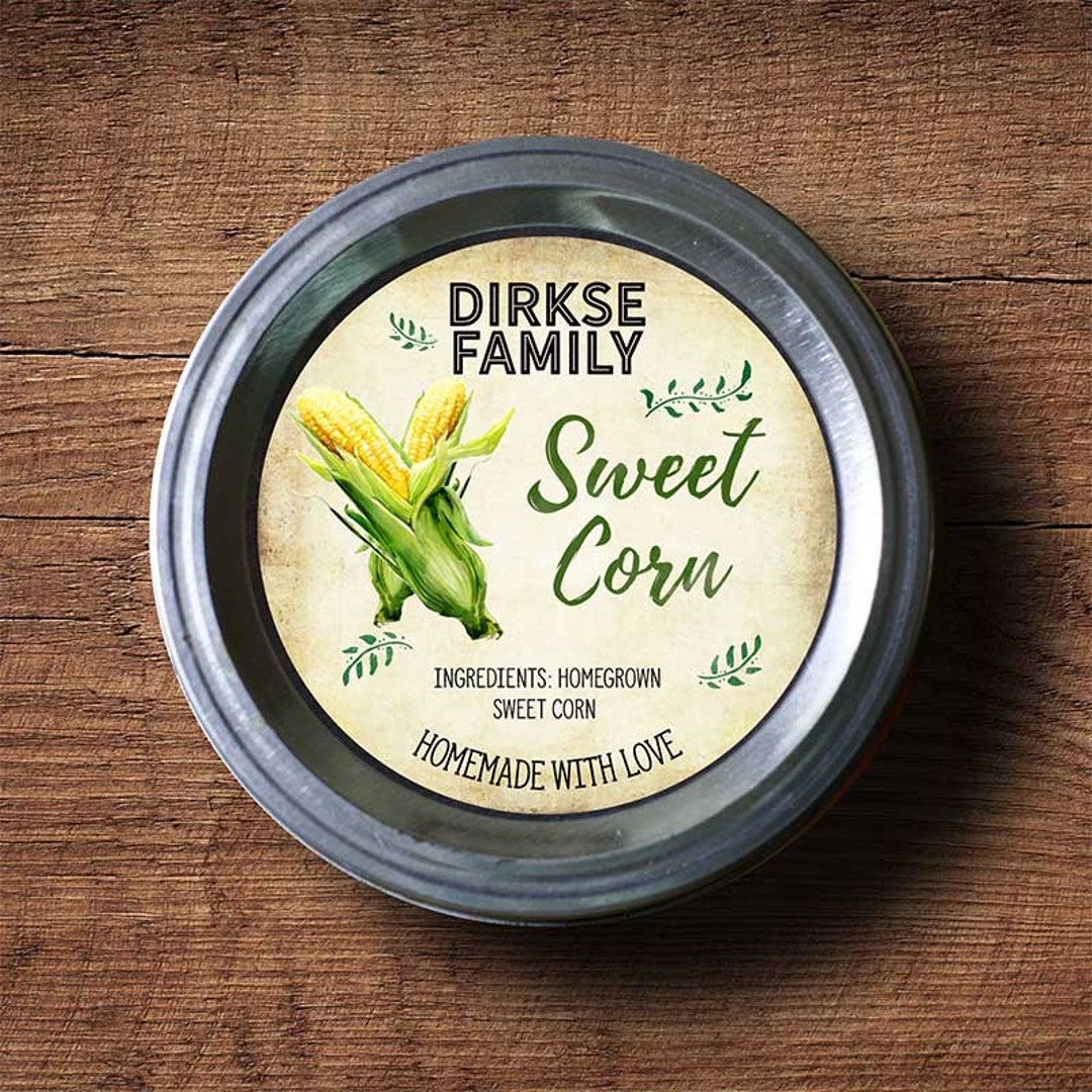 Customizable Corn Canning Labels - Etsy