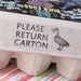 Please Return Carton Stamp Duck Egg Carton Stamp Return | Etsy
