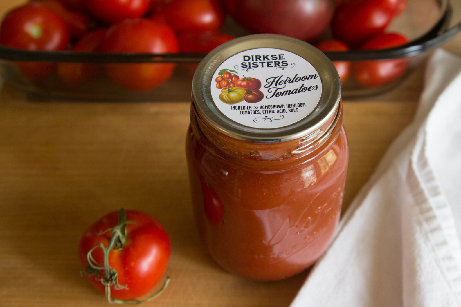 Customized Tomato Canning Labels - White Classic Style - All Text is ...