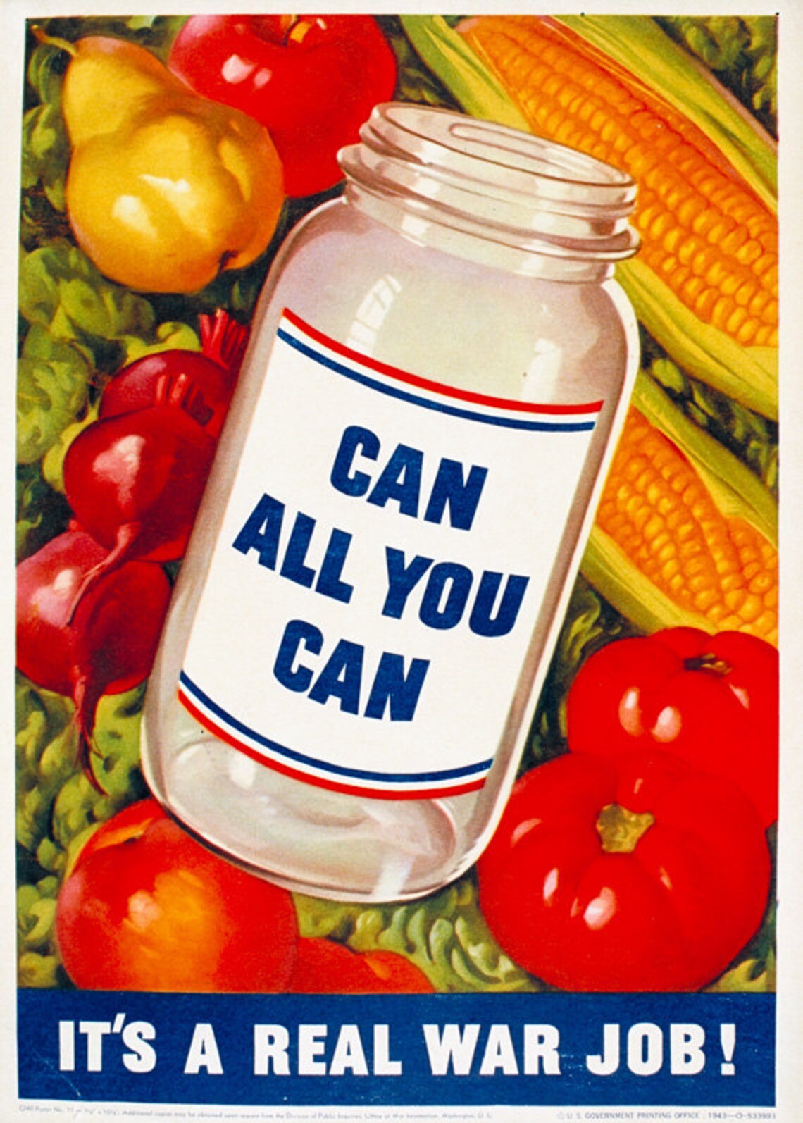 Can All You Can It's a Real War Job Vintage Poster - Etsy