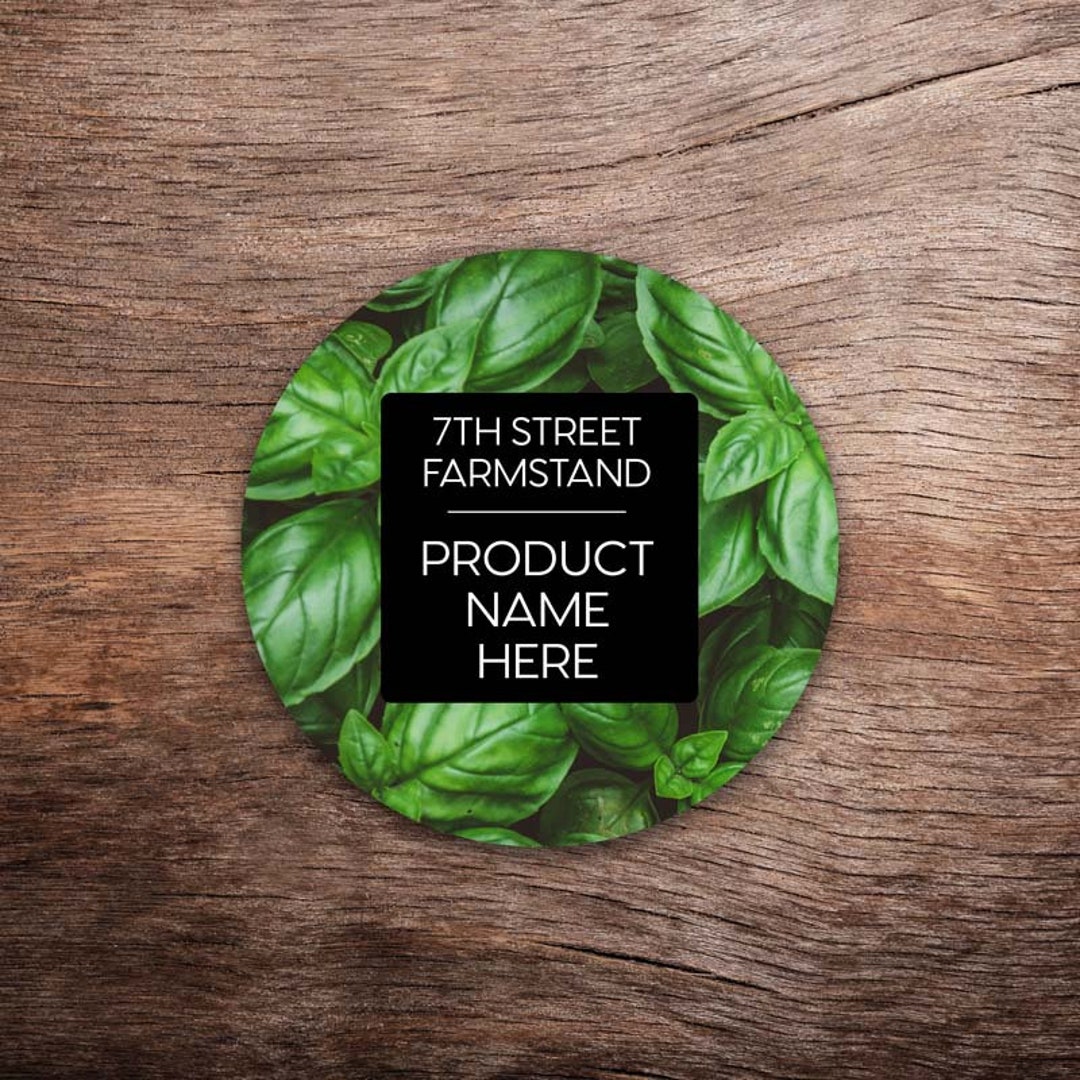 Customizable Basil Labels - Premium Printed Labels for Pesto, Basil ...