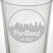 Portland Glassware - City Skyline - Oregon Silhouette - Est ...