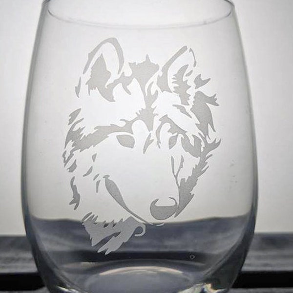 Wolf Glass - Etsy