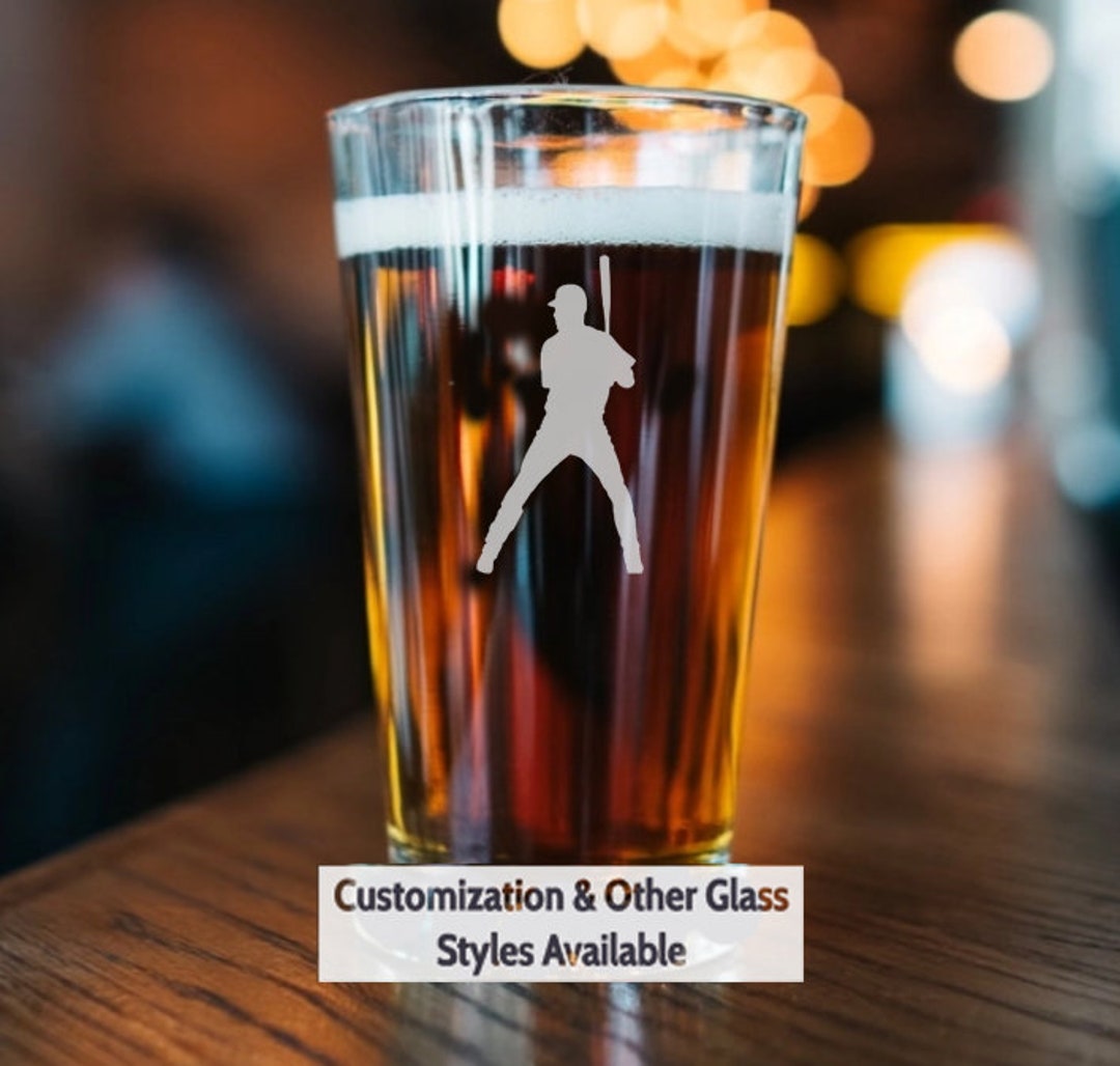 Baseball Glass, Engraved Pint, Etched, Whiskey, Wine, Personalized ...