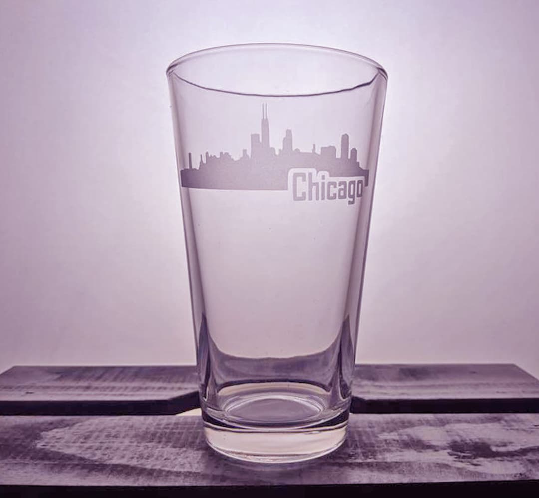 Chicago Glass - Skyline - Cityscape - Glassware - Wine - Pint - City ...