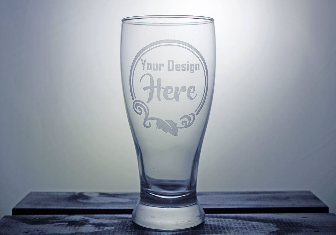 Custom Beer Glass Logo Etched Glass Corporate Gifts Company Logo Gift ...