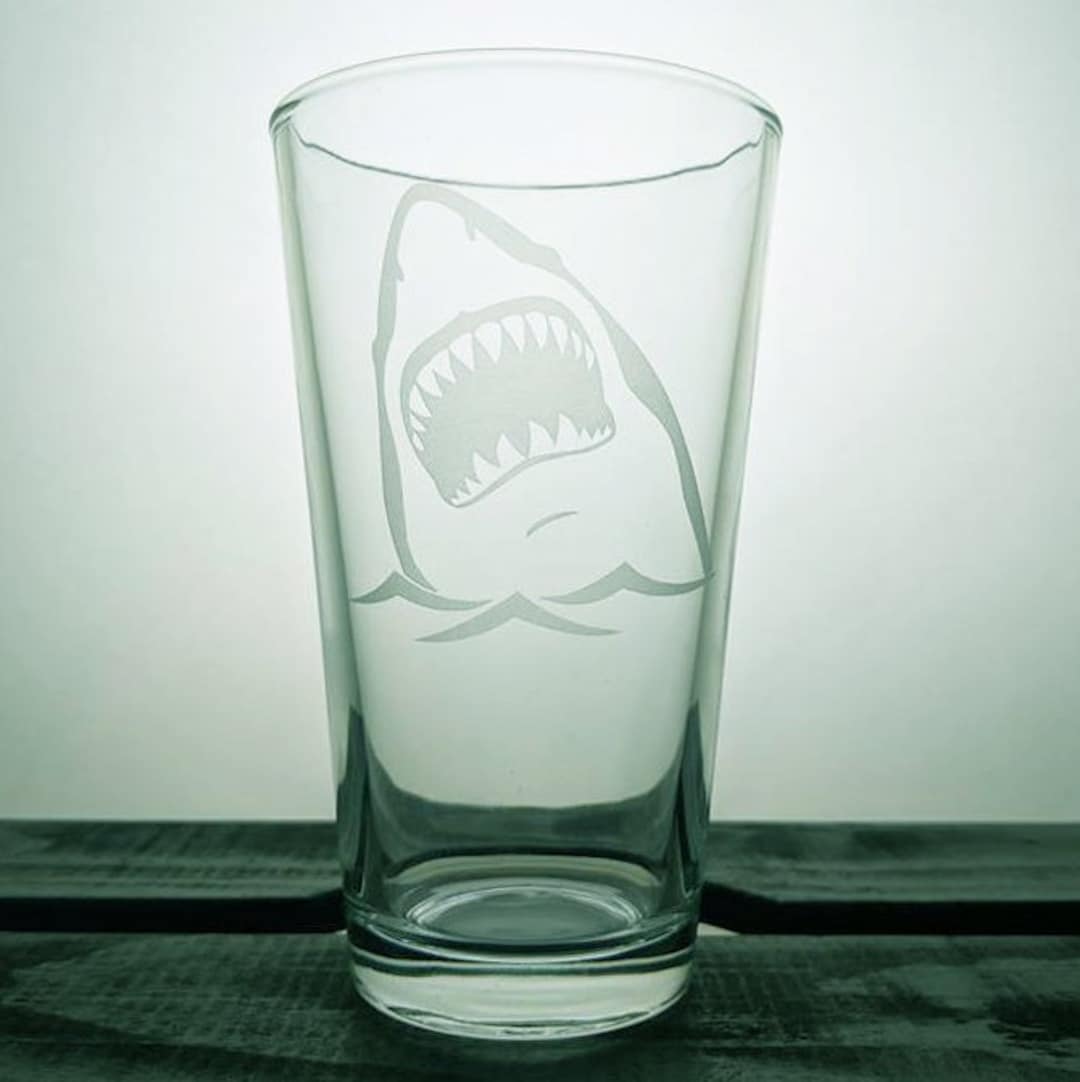 Shark Glass - Nautical - Underwater Glassware - Ocean - Deep Sea ...